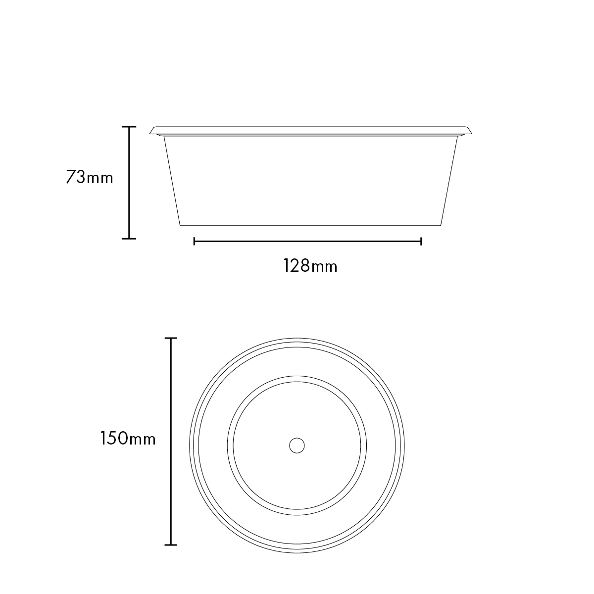 1000ml Bamboo Bowl 150mm BB | ECO friendly | Natural Green Packaging