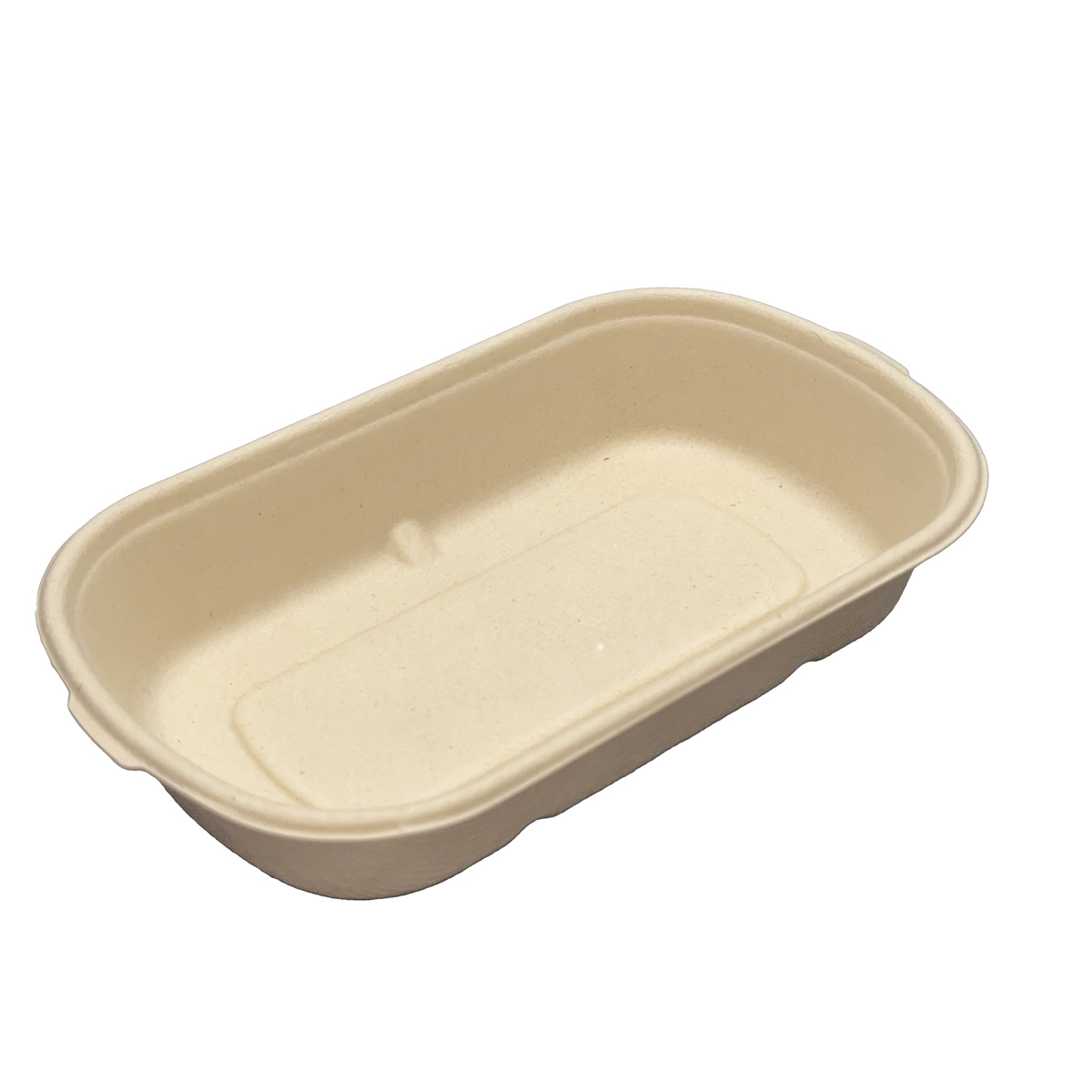 500ml Sugarcane Natural Wide Rectangle Container | ECO friendly | Natural Green Packaging