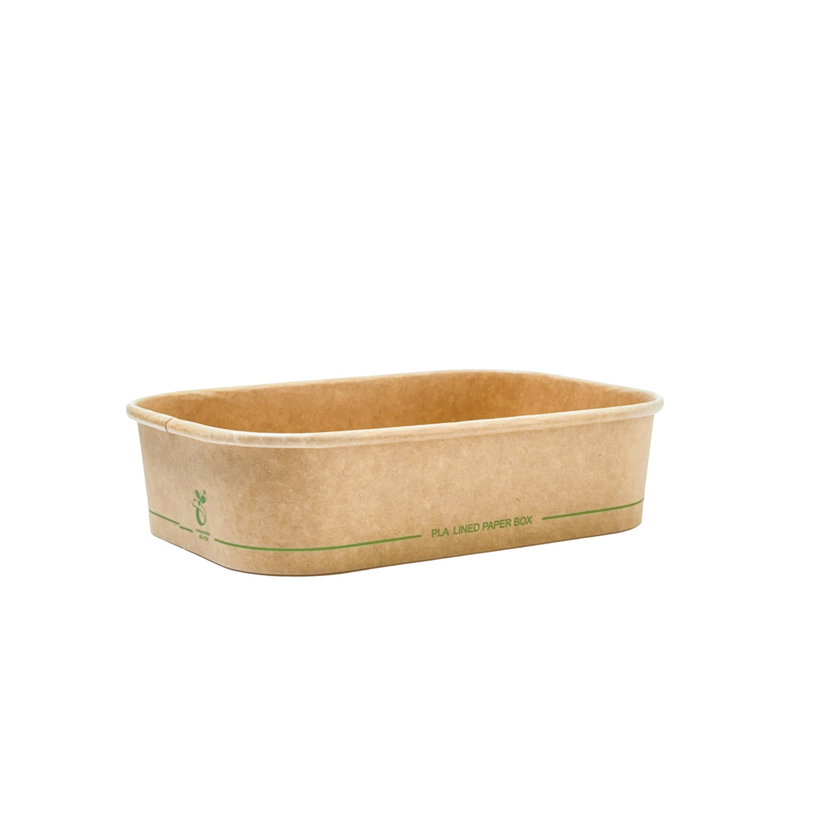 500ml Kraft PLA Rect Deli Container | ECO friendly | Natural Green ...