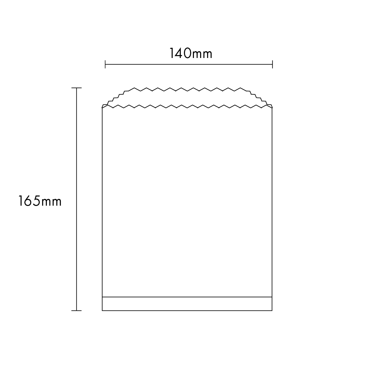 165*140 12S Plain Confect Bleach Paper Bag White | ECO friendly ...