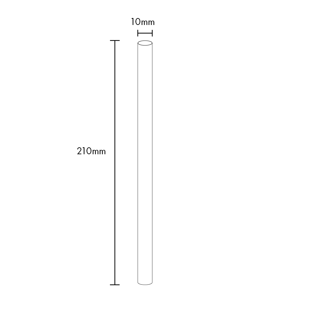 10*210mm Paper Jumbo Straws Flat End Black | ECO friendly | Natural ...