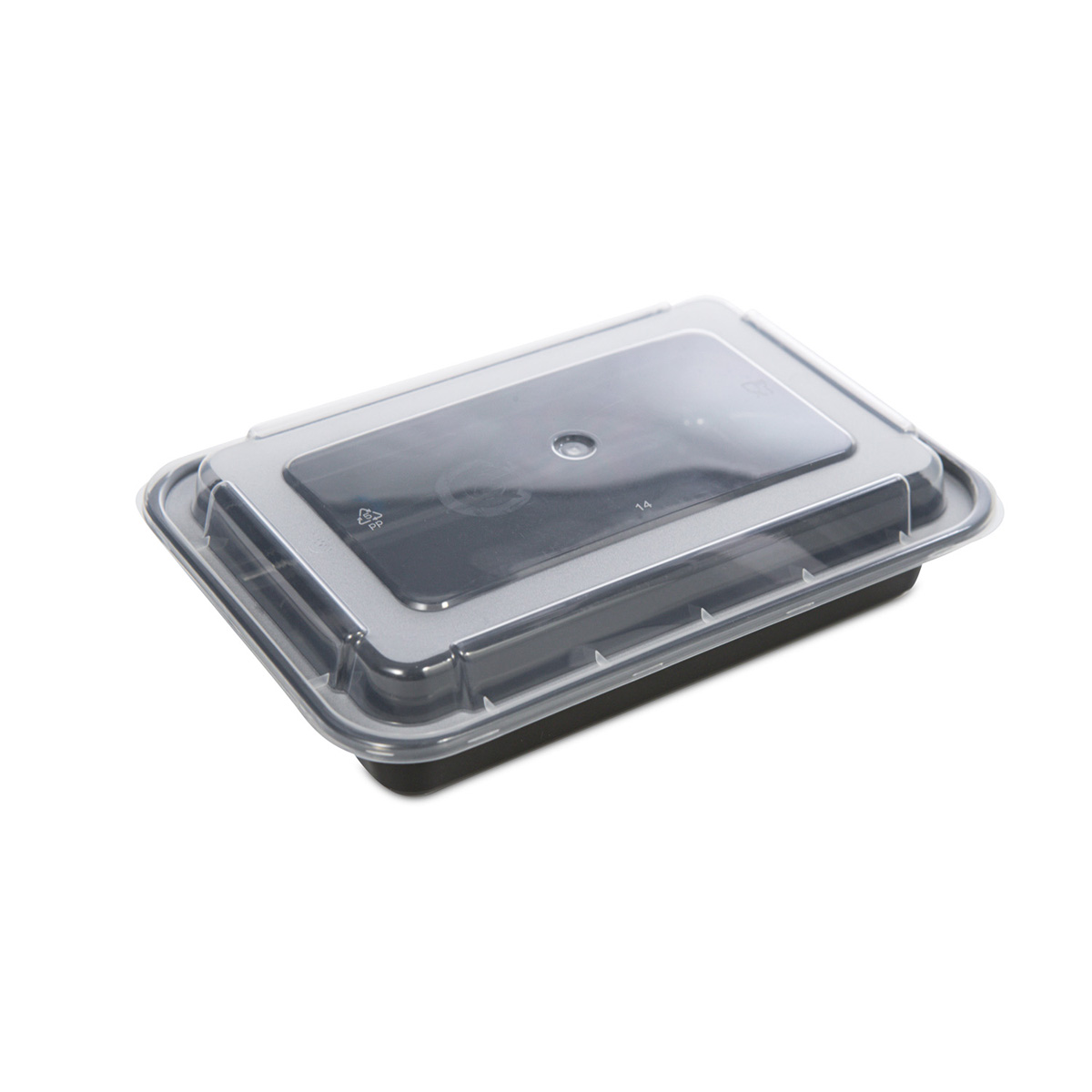 28oz Rectangle Container with Dome Lid Black | ECO friendly | Natural ...