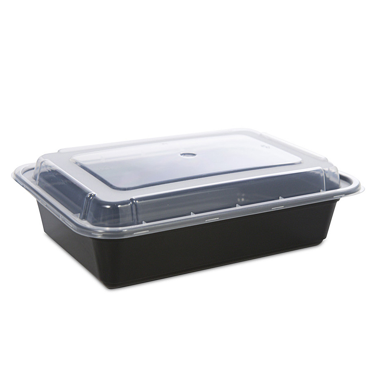 38oz Rectangle Container with Dome Lid Black | ECO friendly | Natural ...