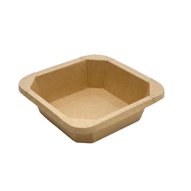 300ml Kraft Paper Square Container | ECO friendly | Natural Green Packaging