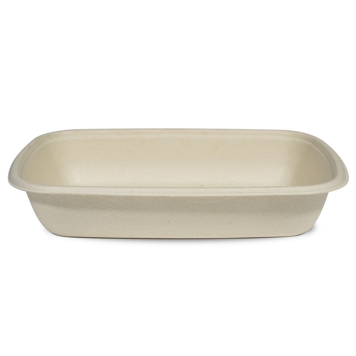 750ml Sugarcane Natural Wide Rectangle Container | ECO friendly | Natural Green Packaging