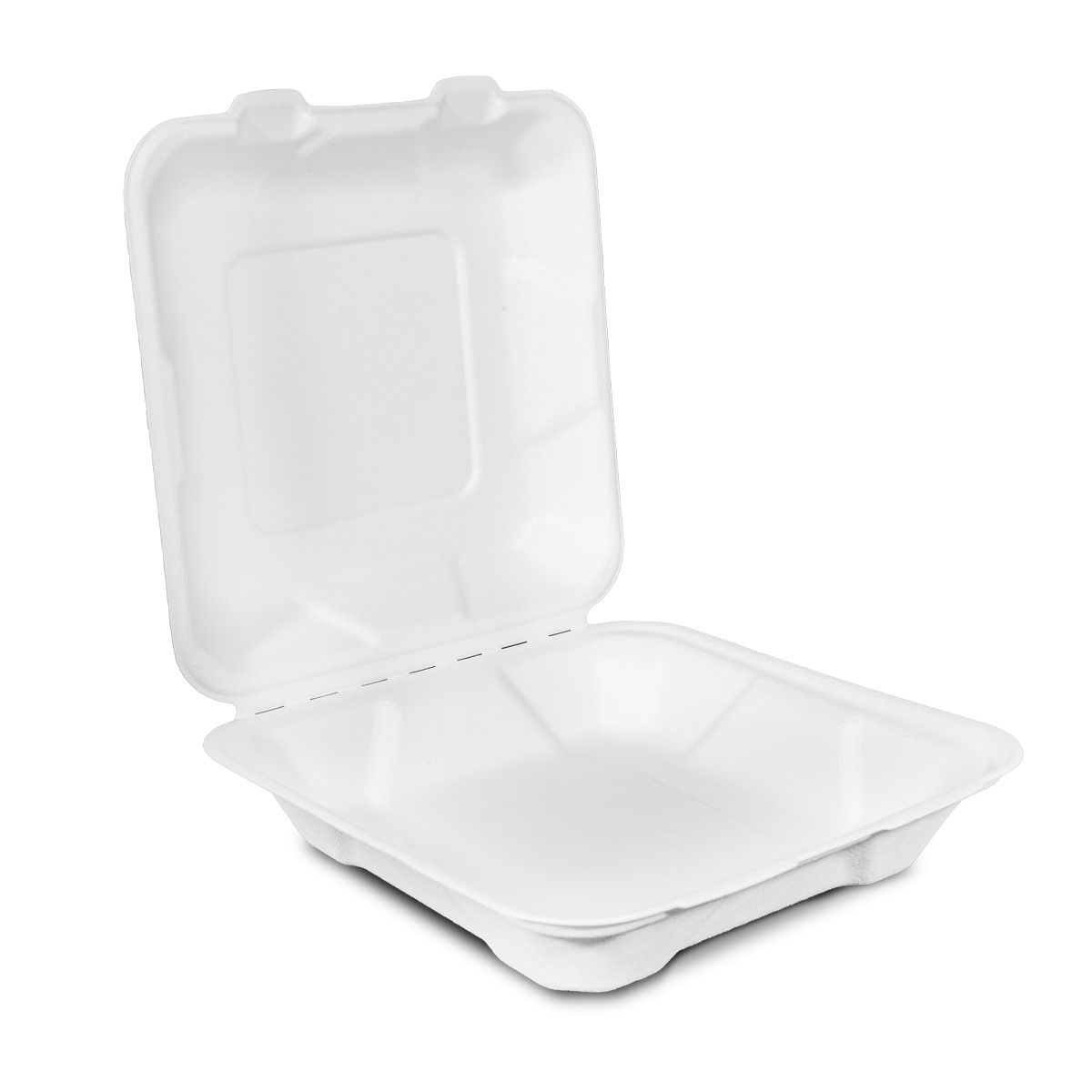 8*8*3 Sugarcane Small Clamshell | ECO friendly | Natural Green Packaging