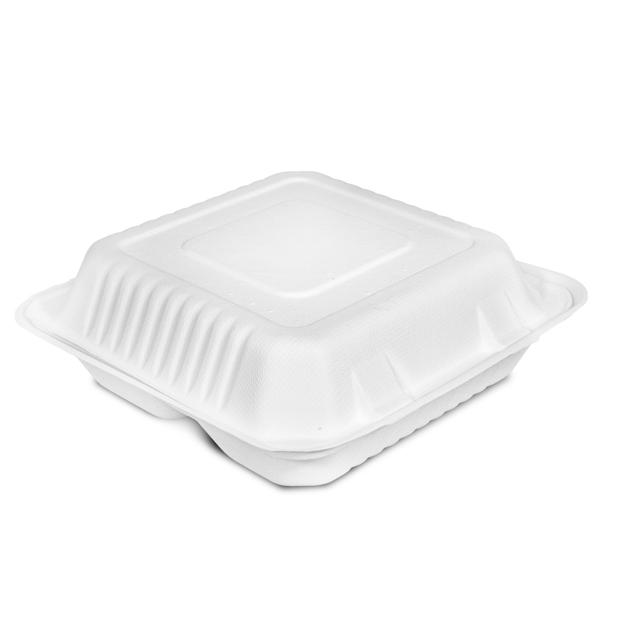 9*9*3 Sugarcane Clamshell 3 Compartment | ECO friendly | Natural Green ...