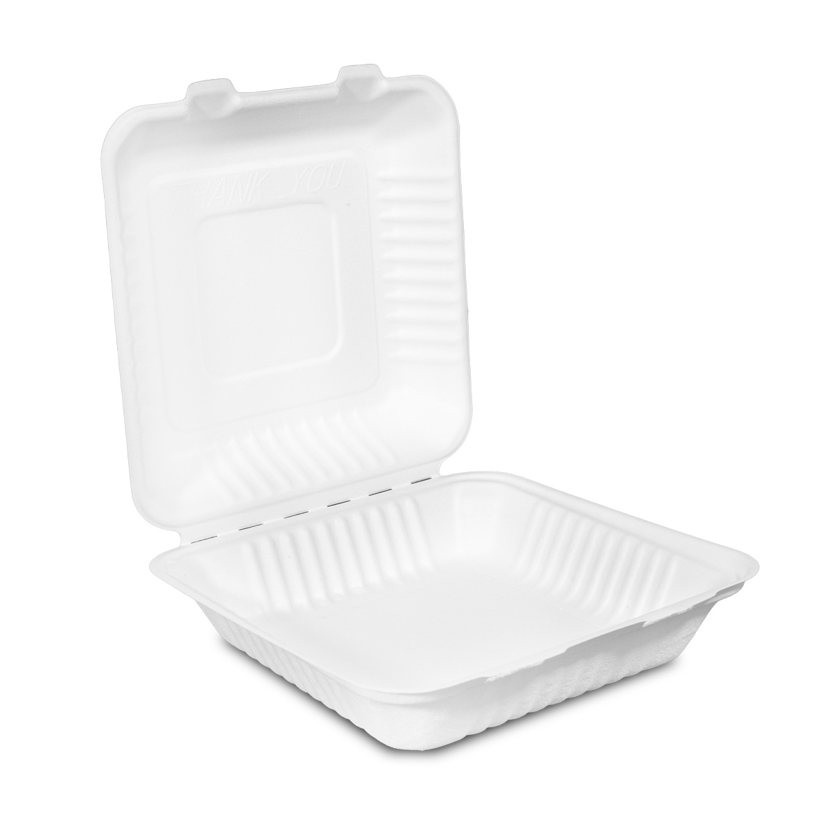 9*9*3 Sugarcane Clamshell Dinner Box | ECO friendly | Natural Green ...