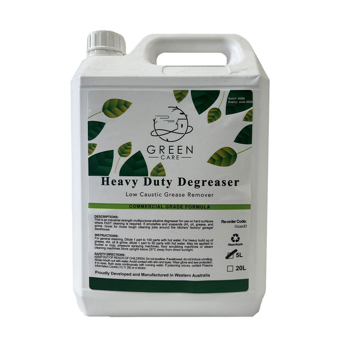 GreenCare Heavy Degreaser 5L | ECO friendly | Natural Green Packaging