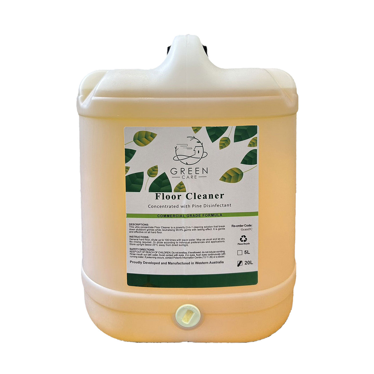 GreenCare All purpose Floor Cleaner 20L | ECO friendly | Natural Green Packaging