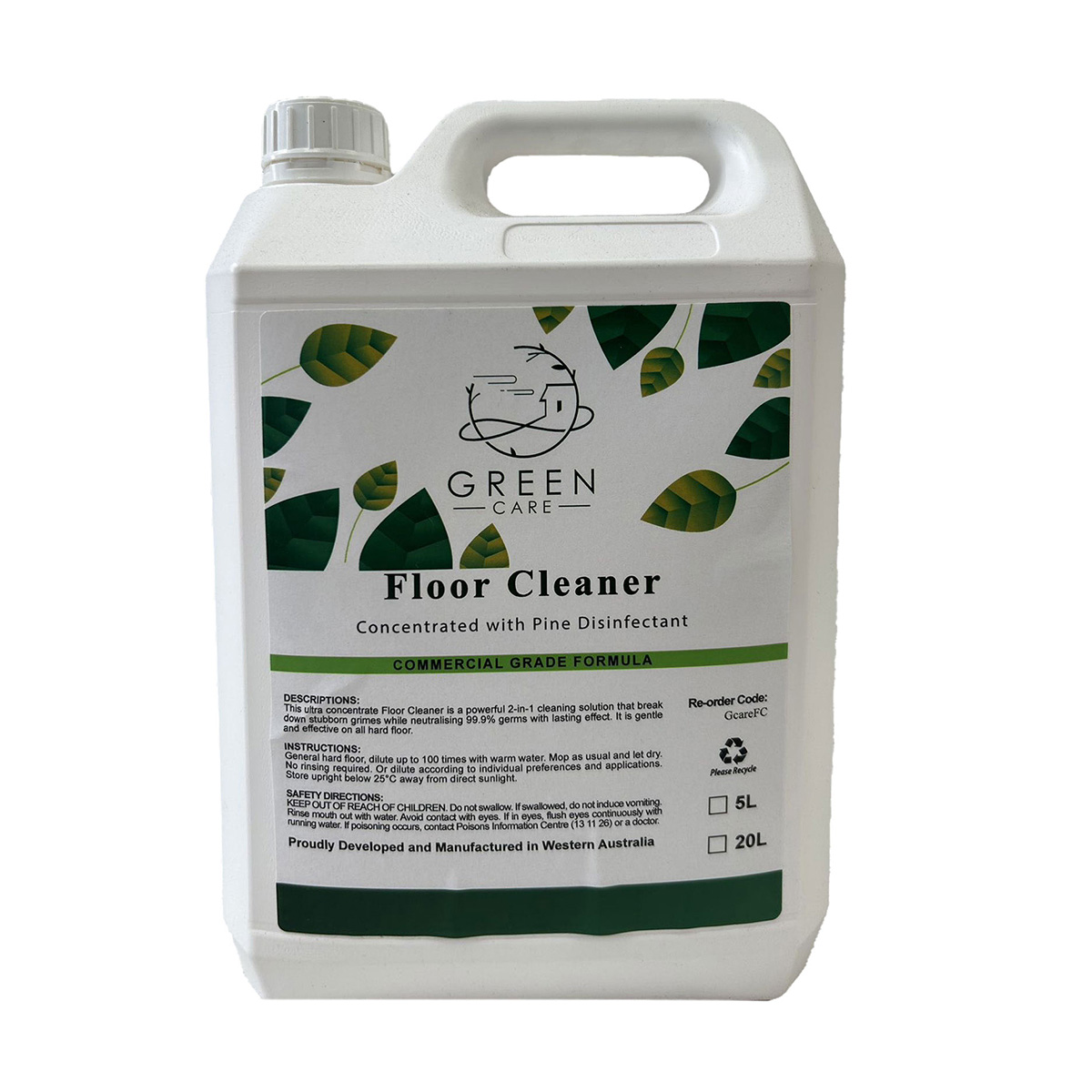 GreebCare All purpose Floor Cleaner 5L | ECO friendly | Natural Green ...