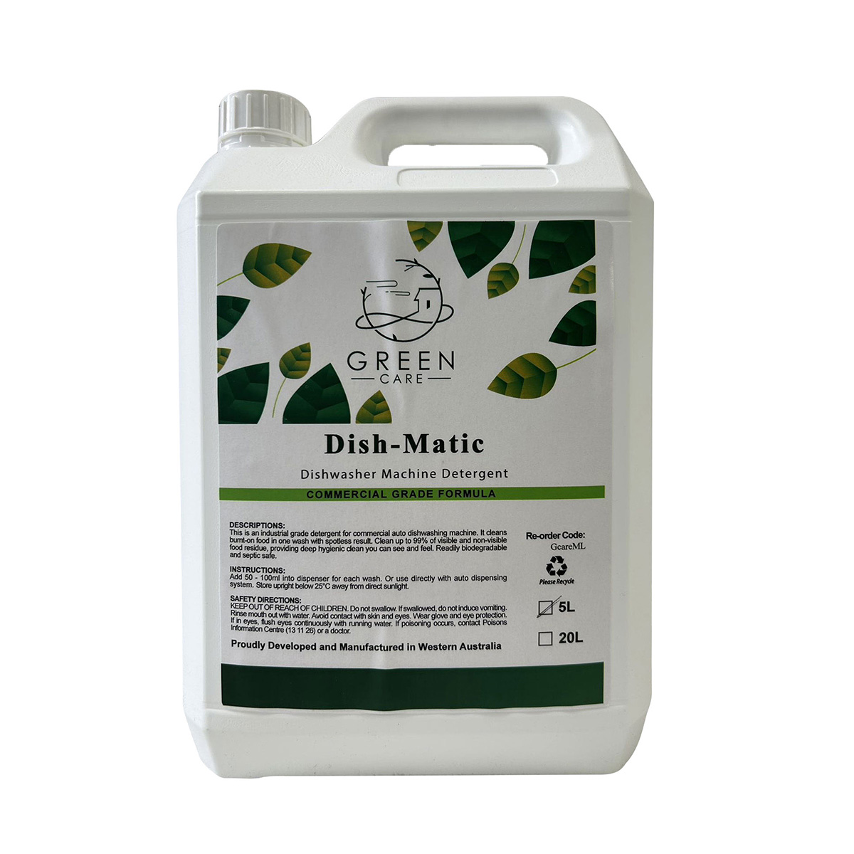 GreenCare Dish Washer Machine Detergent 5L | ECO friendly | Natural ...