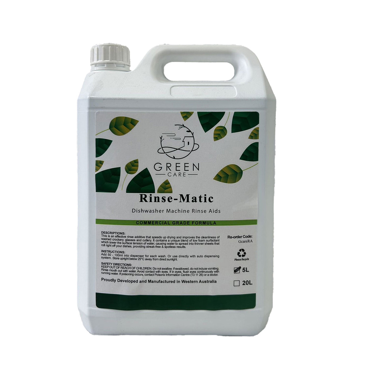 GreenCare Rinsing Aids for Dish Washer Machine 5L | ECO friendly ...
