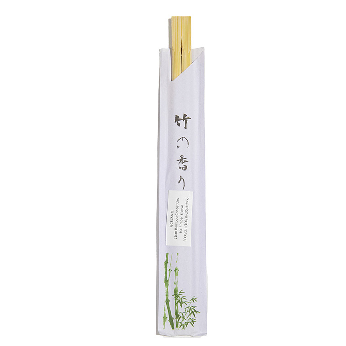 21cm Bamboo Chopstick with Paper Cover | ECO friendly | Natural Green ...