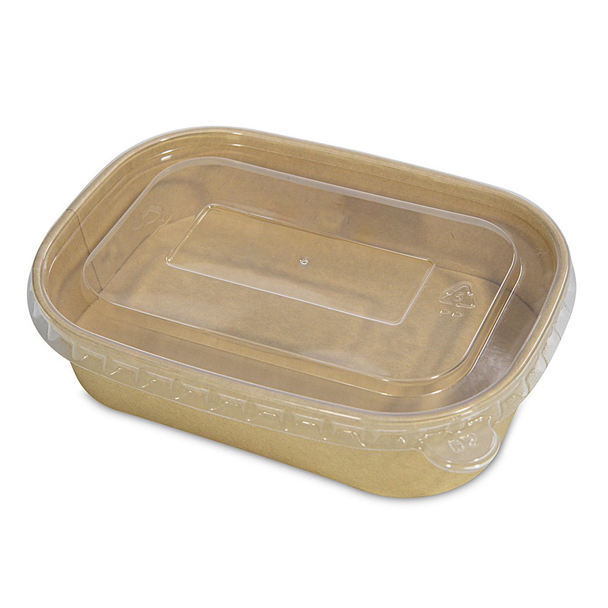 172mm PP Rect Lid to Suit 500/650/750/1000ml Kraft Rect Deli Container ...