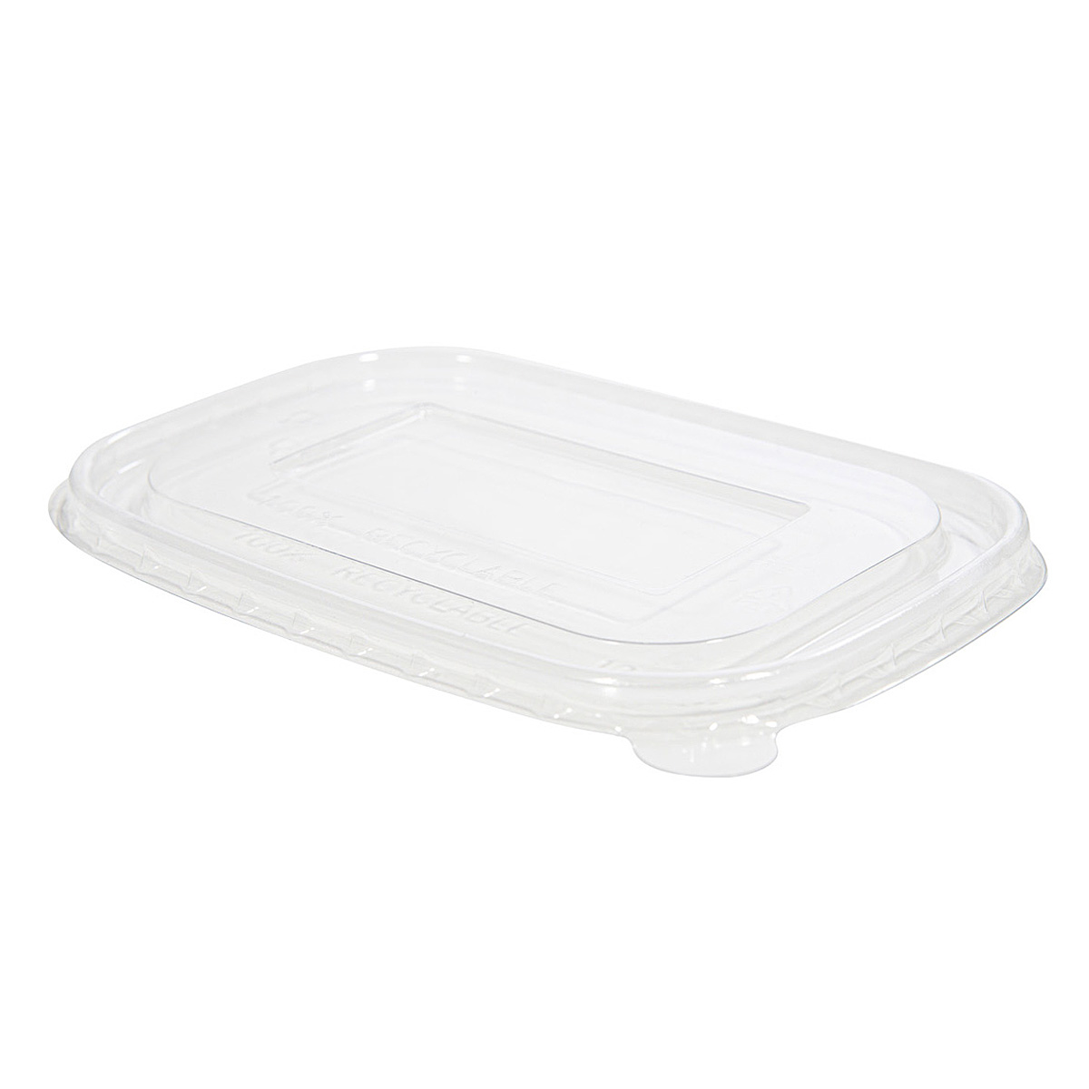 172mm PET Rect Lid to Suit 500/650/750/1000ml Kraft Rect Deli Container ...