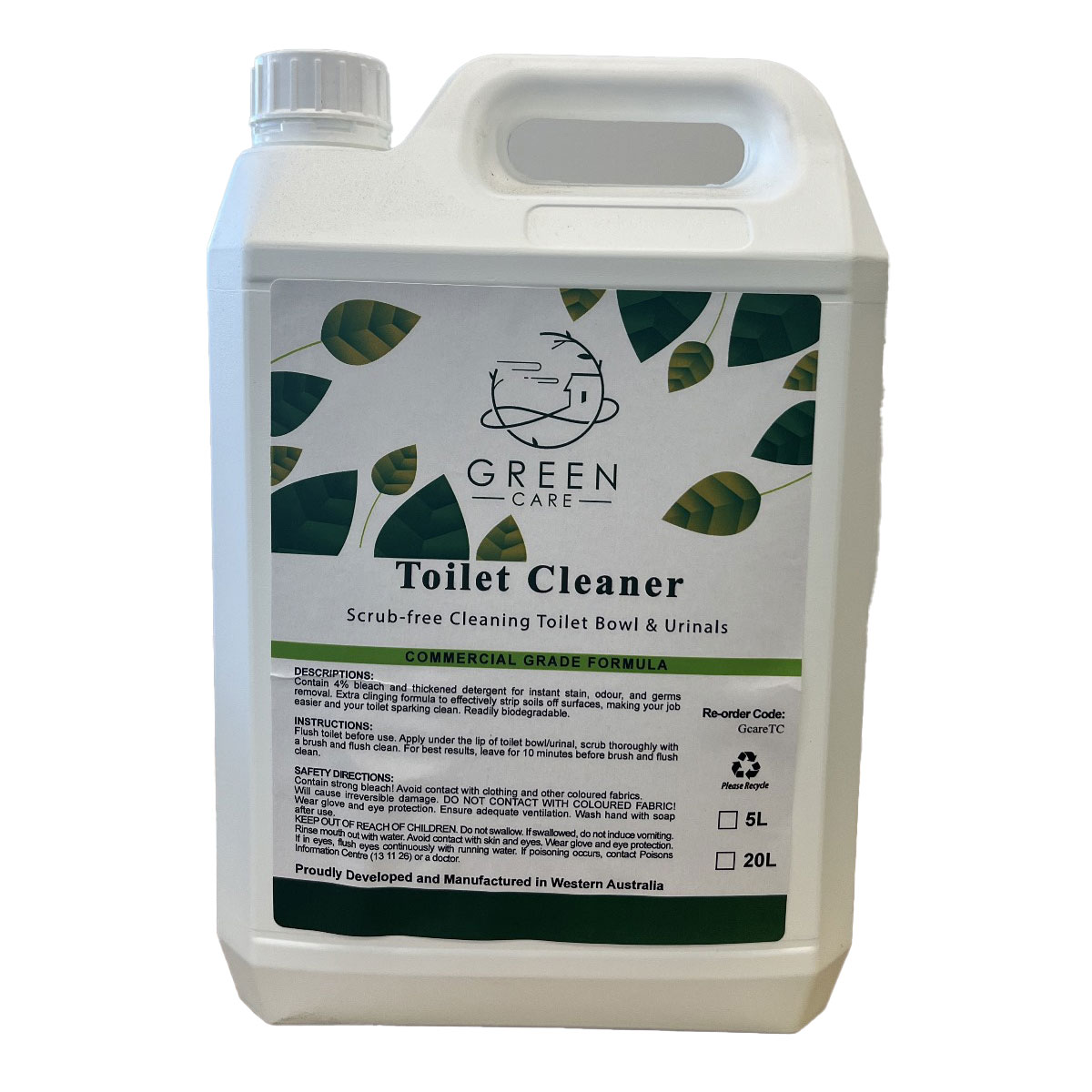 GreenCare Ultra Strength Scrub-Free Bowl Cleaner 5L | ECO friendly ...