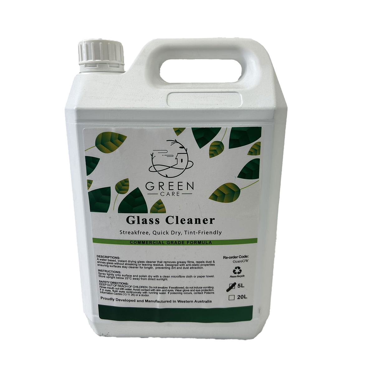 GreenCare Glass and Window Cleaner 20L | ECO friendly | Natural Green ...