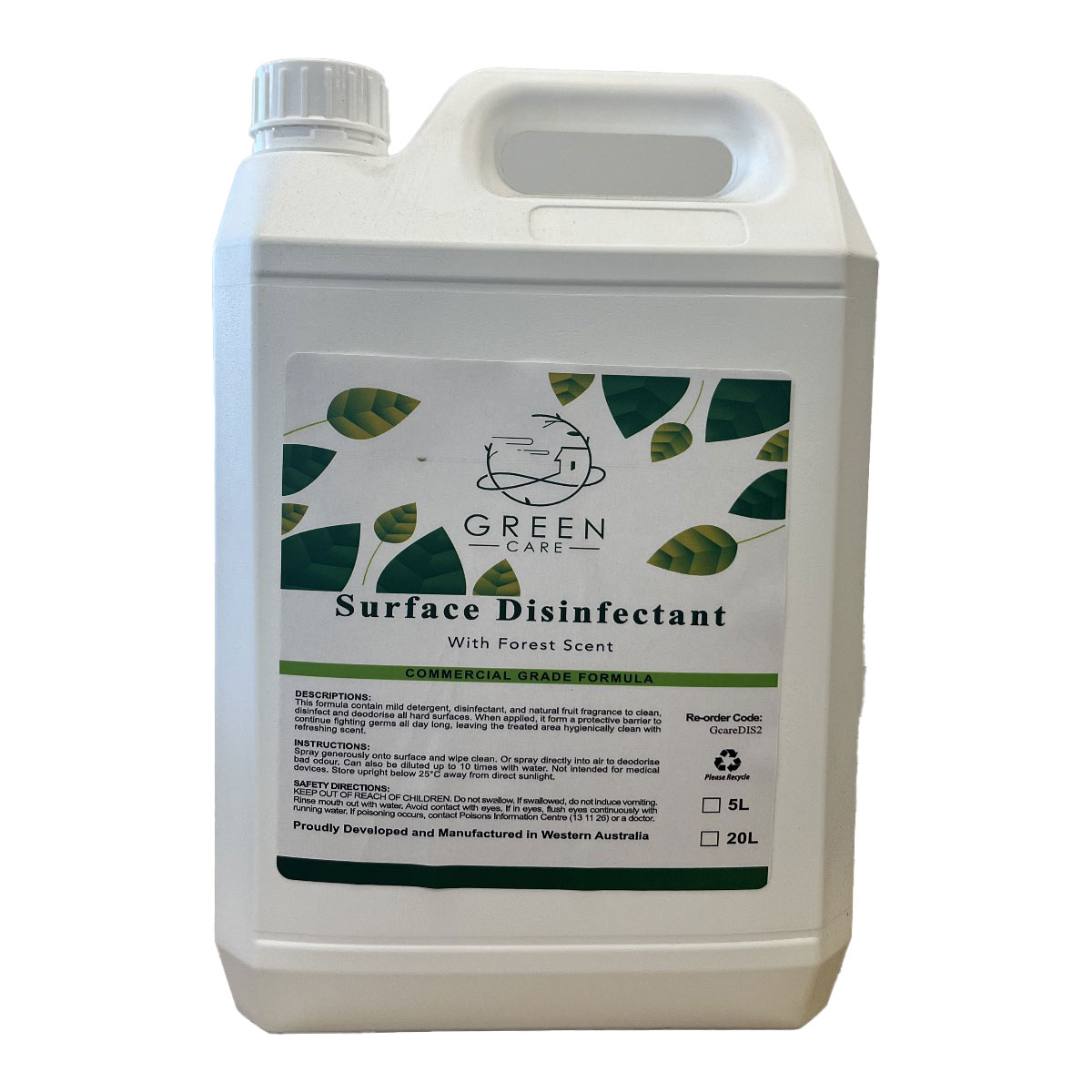 GreenCare Surface Disinfectant Forest Fresh 5L | ECO friendly | Natural ...