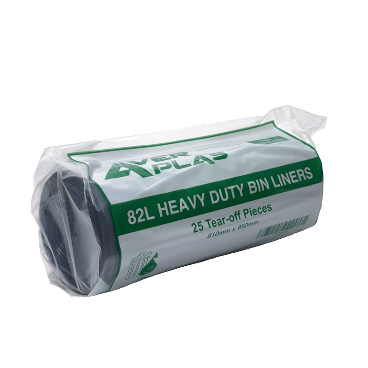 82ltr Bin Liner Black Roll | ECO friendly | Natural Green Packaging