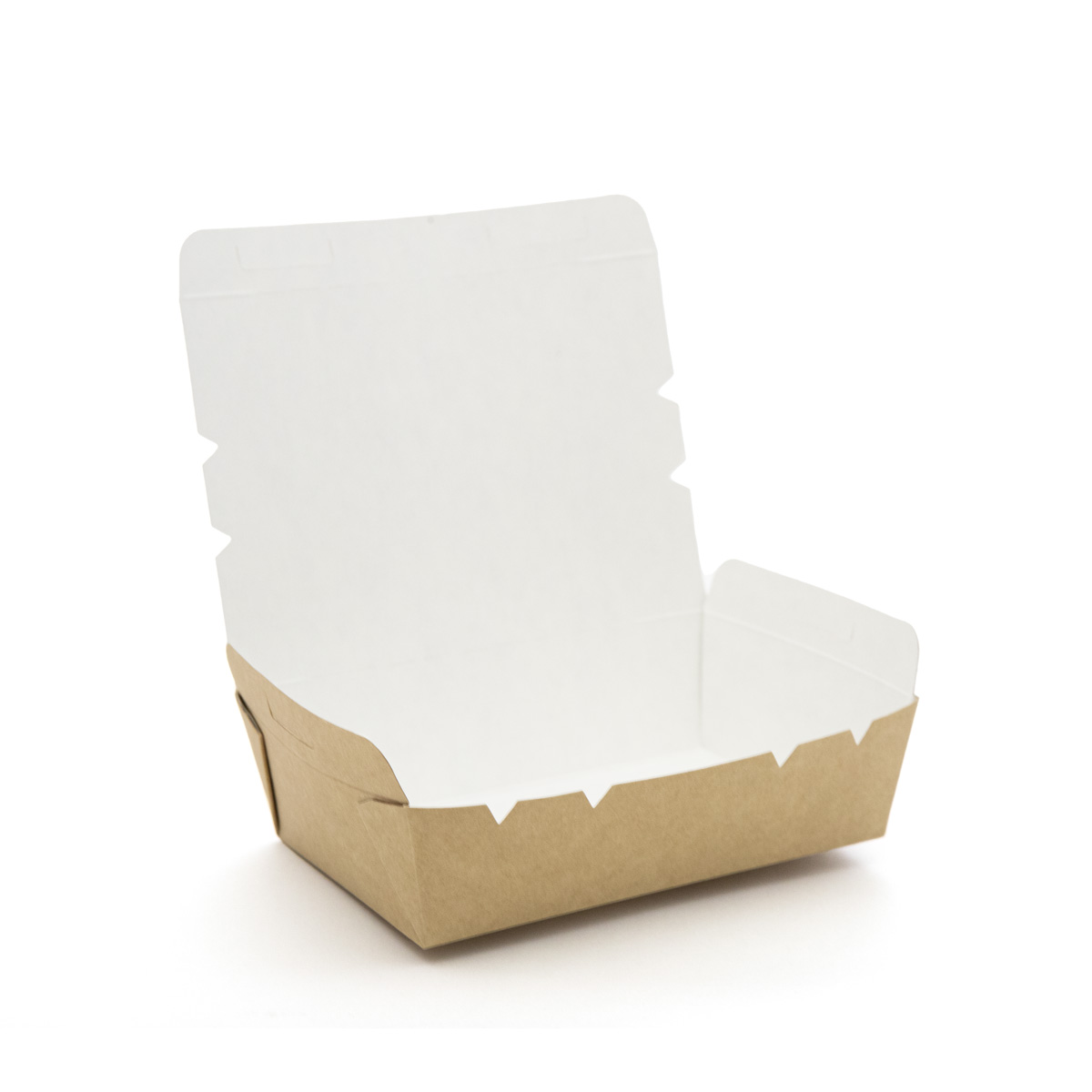 Paper Lunch Box Medium Brown/White #2 | ECO friendly | Natural Green ...