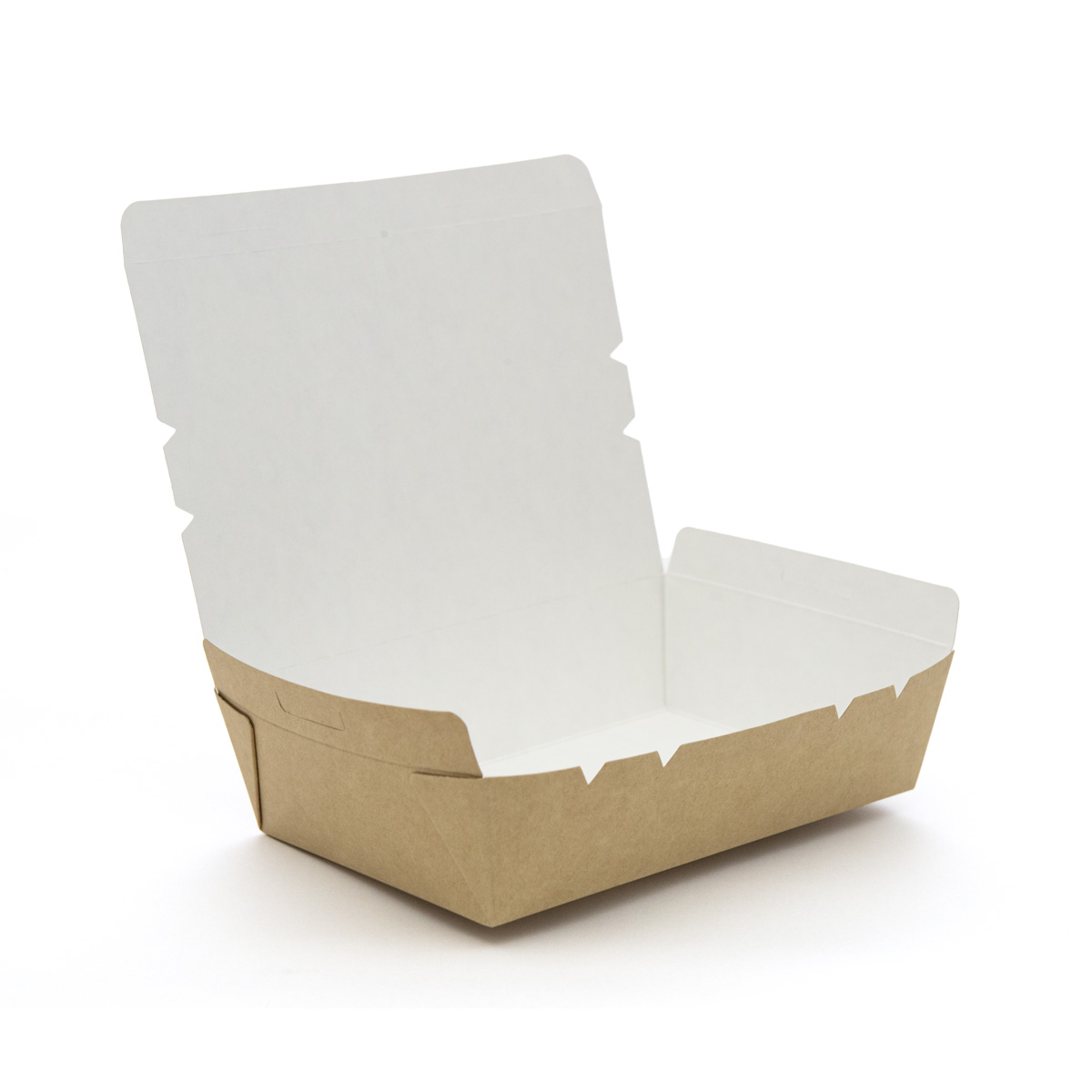 Paper Lunch Box Large Brown/White #4 | ECO friendly | Natural Green ...