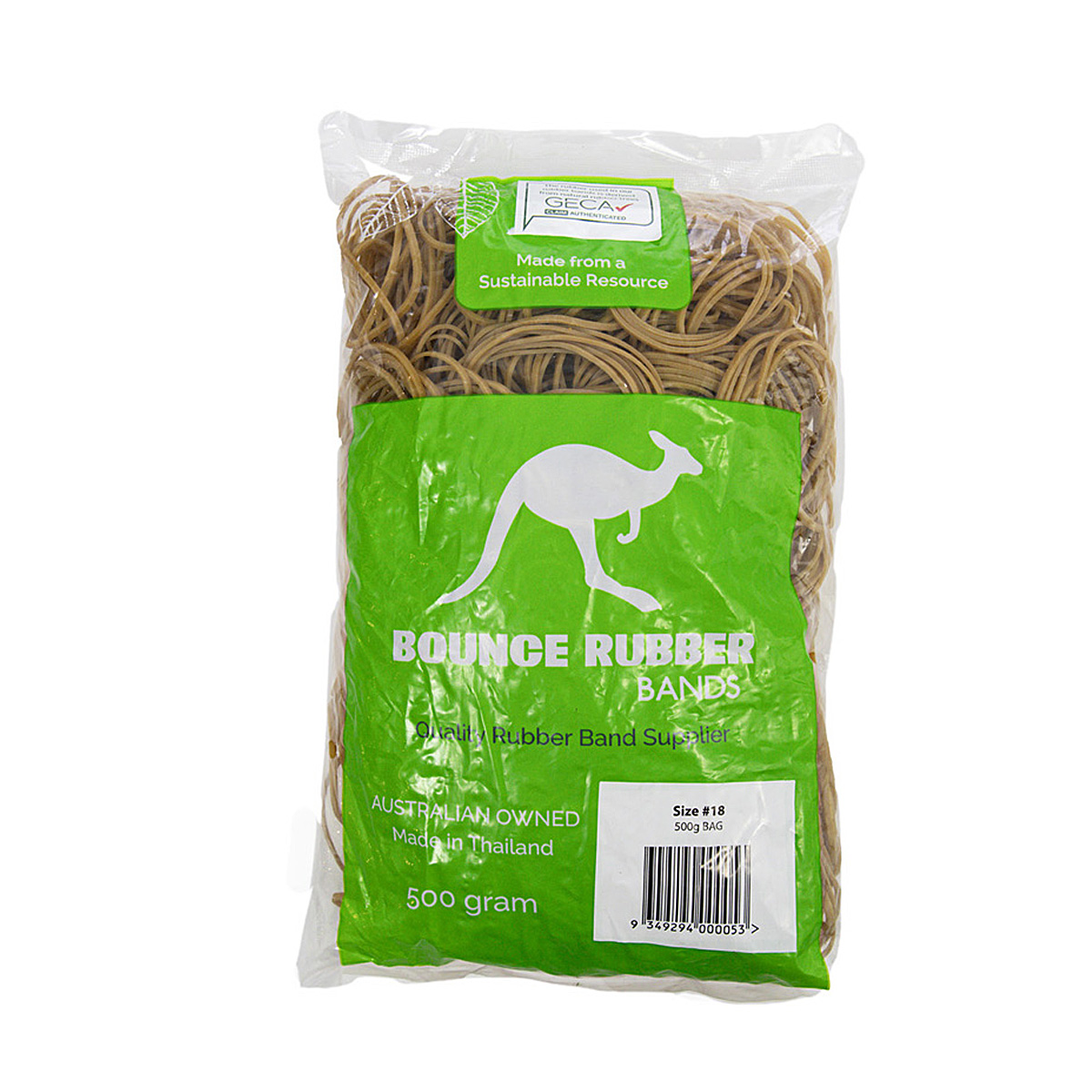 Rubber Band Size 18 | ECO friendly | Natural Green Packaging