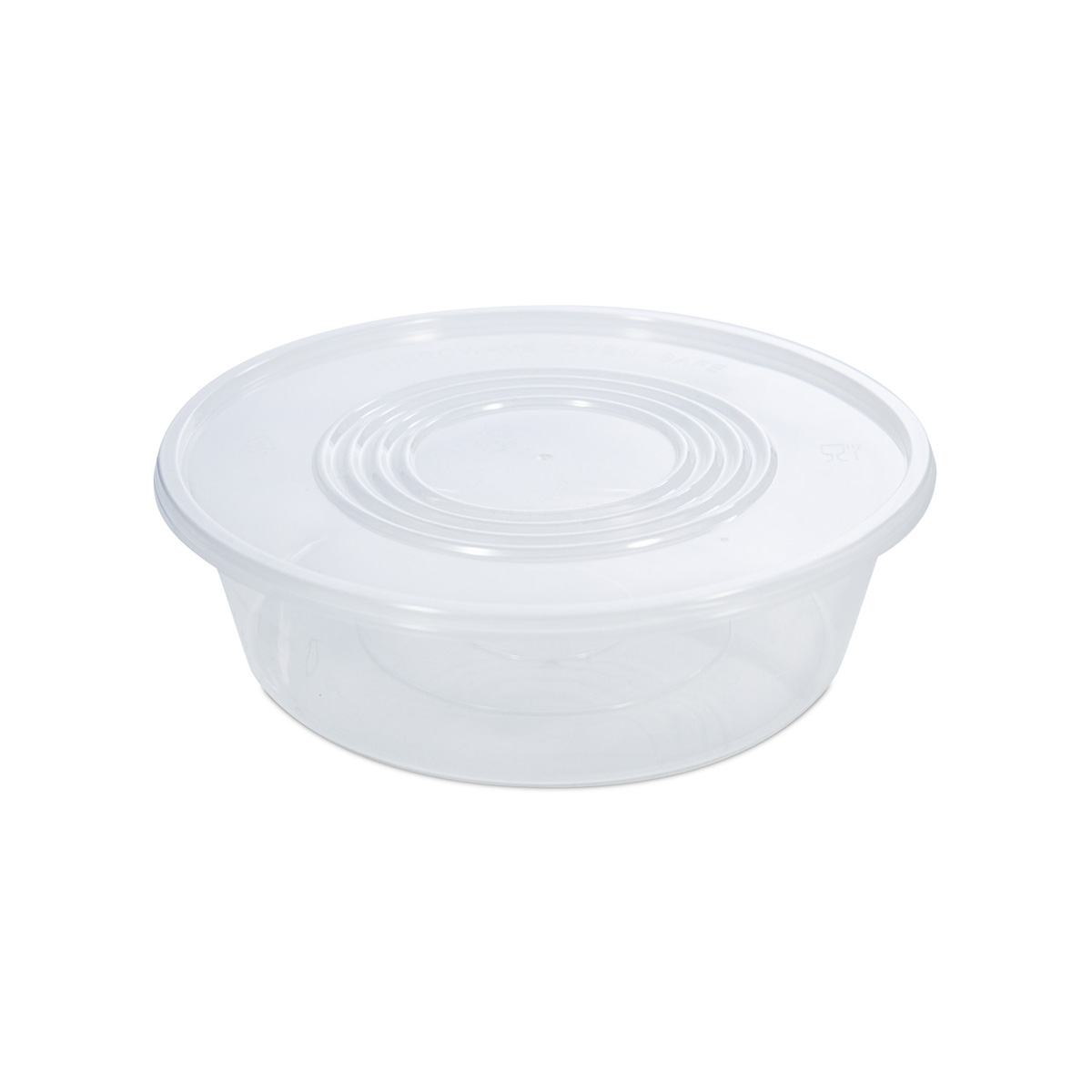 2500ml Round PP Container w/Lid | ECO friendly | Natural Green Packaging