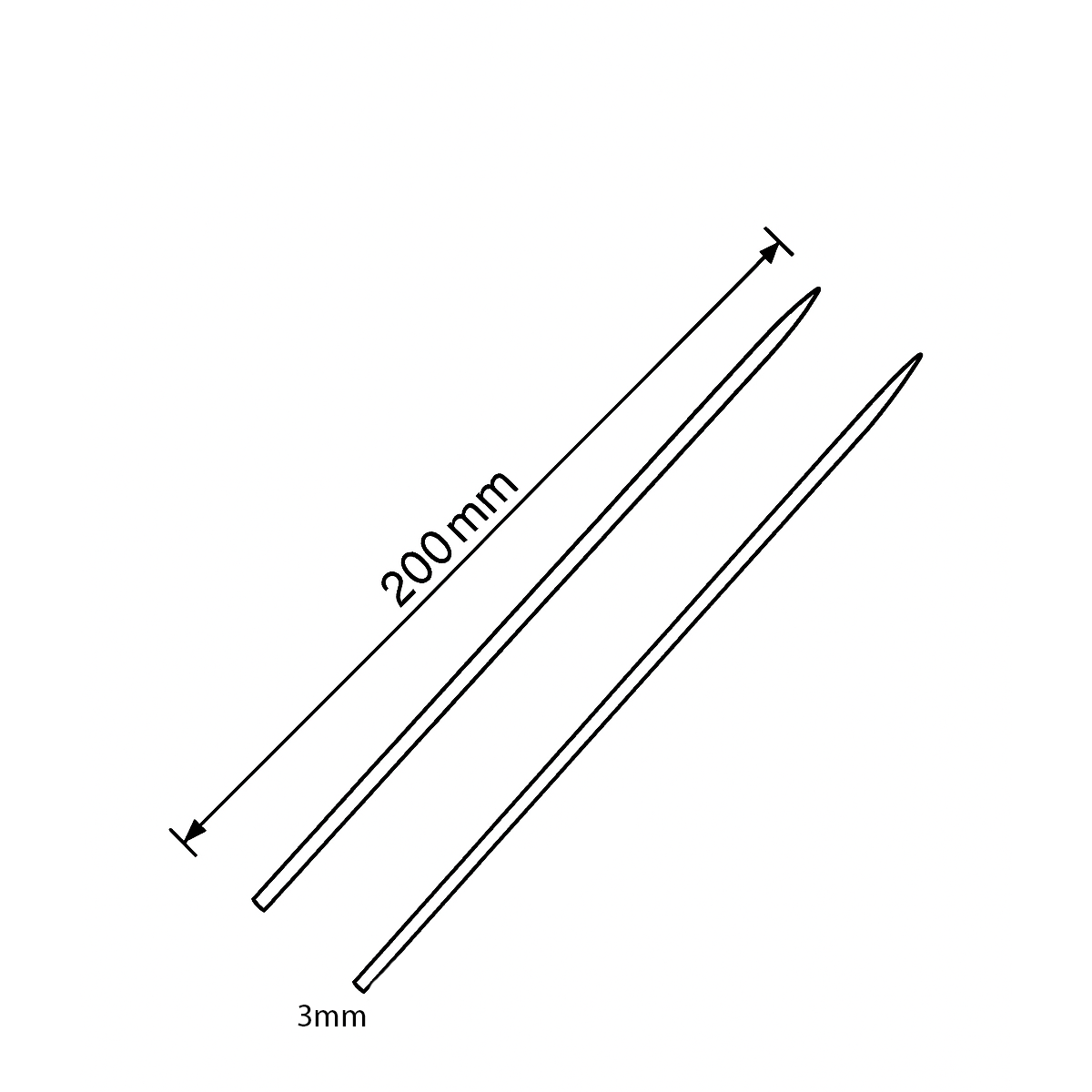 200mm Bamboo Skewer | ECO friendly | Natural Green Packaging