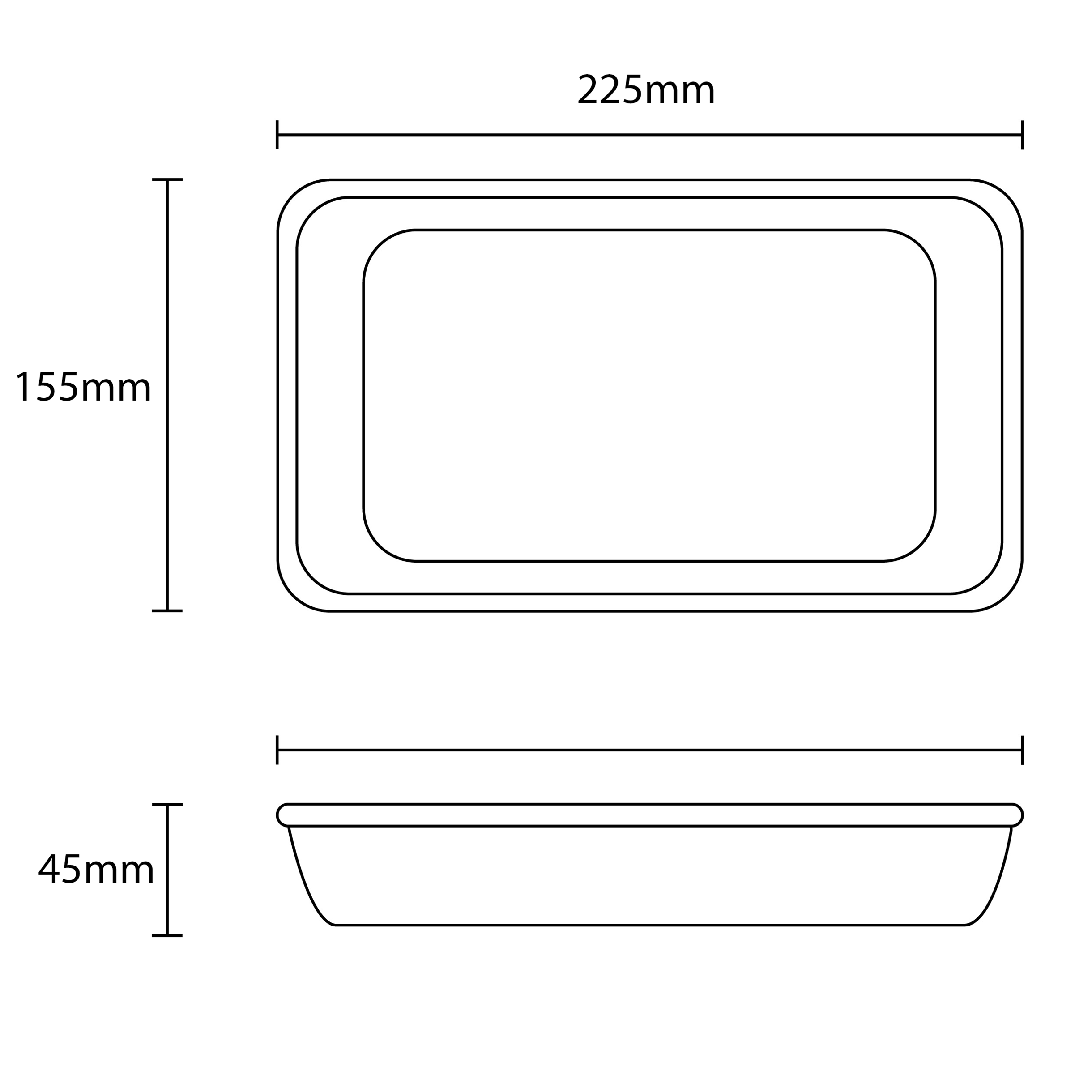28oz Rectangle Container with Dome Lid Black | ECO friendly | Natural Green Packaging