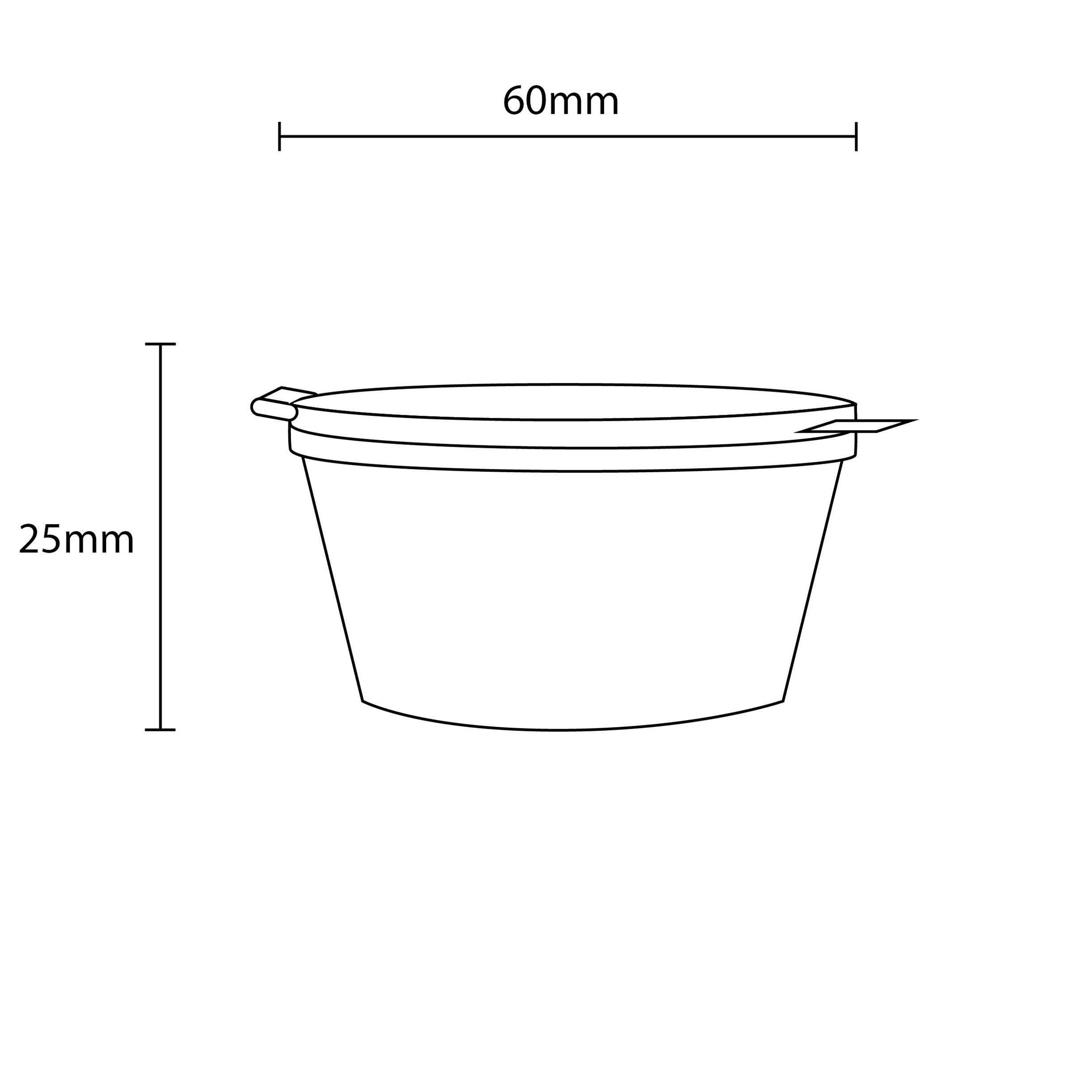 2 oz Sauce Container with Hinged Lid | ECO friendly | Natural Green ...