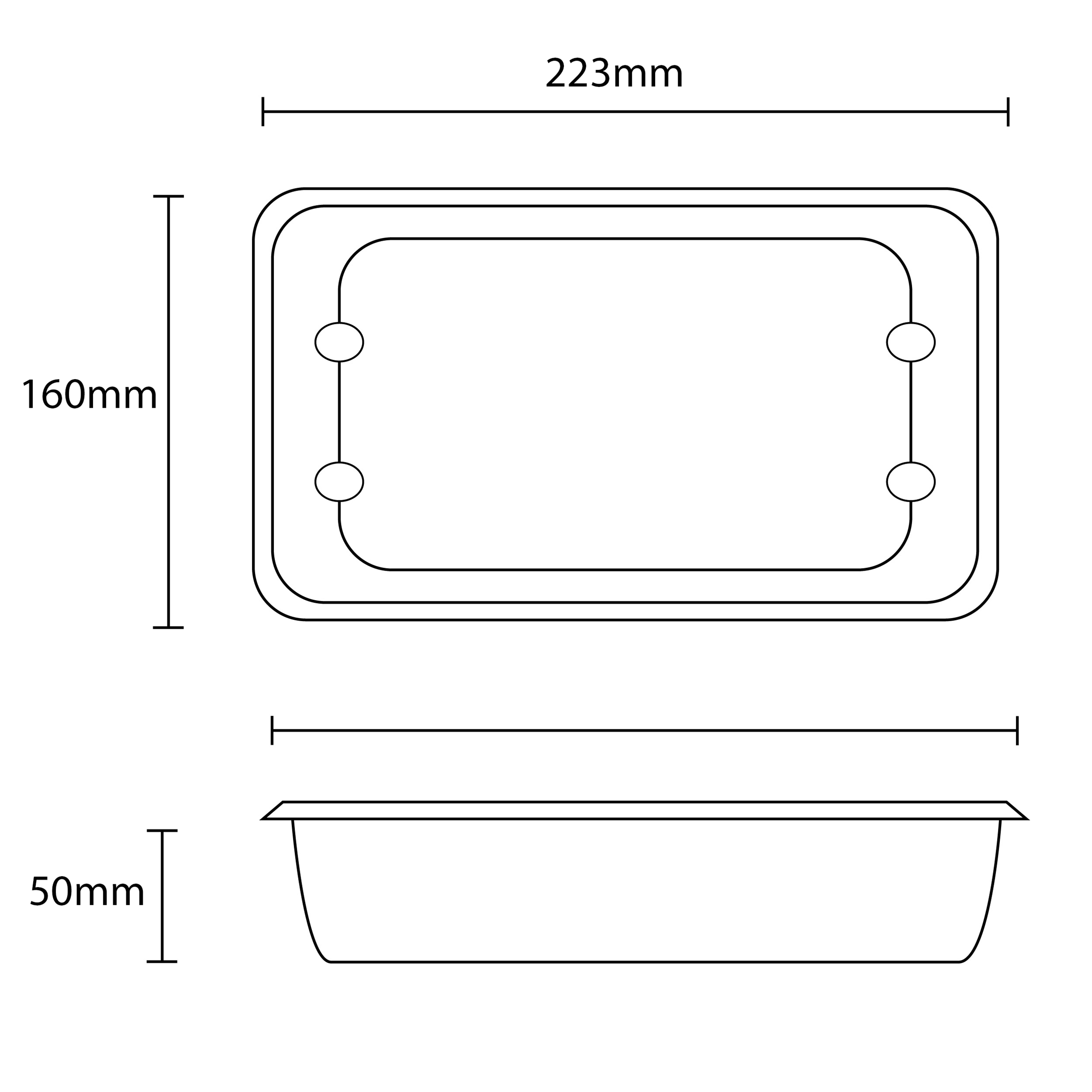 1000ml Sugarcane Natural Wide Rectangle Container | ECO friendly ...