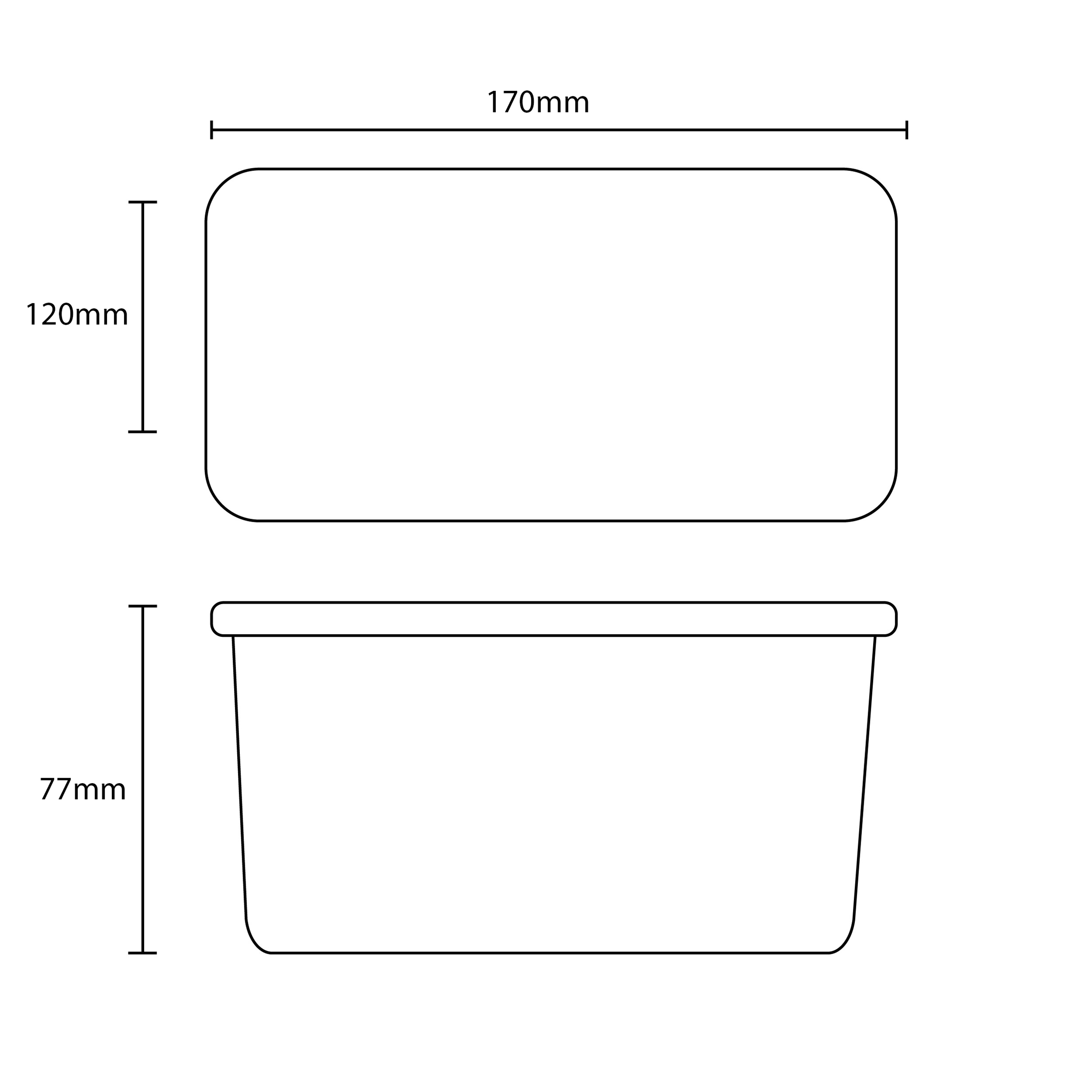 1000ml Kraft PLA Rect Deli Container | ECO friendly | Natural Green ...