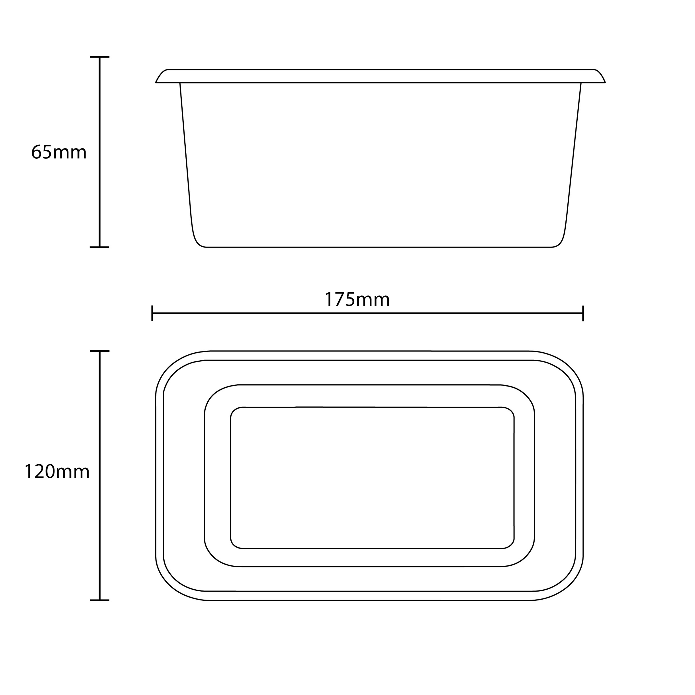 1000ml Rectangle PP Container Tub K Series | ECO friendly | Natural ...