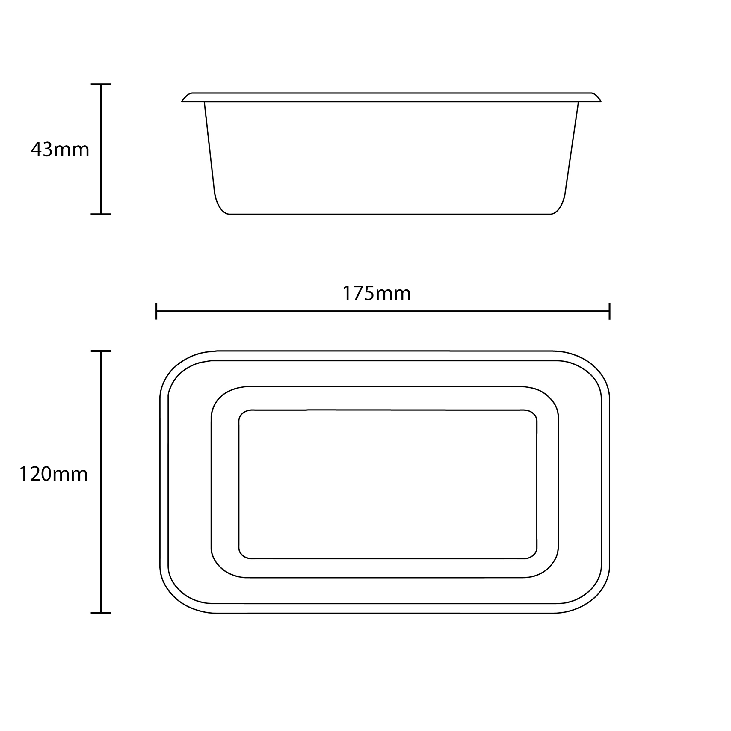 700ml Rectangle PP Container Tub K Series | ECO friendly | Natural Green Packaging