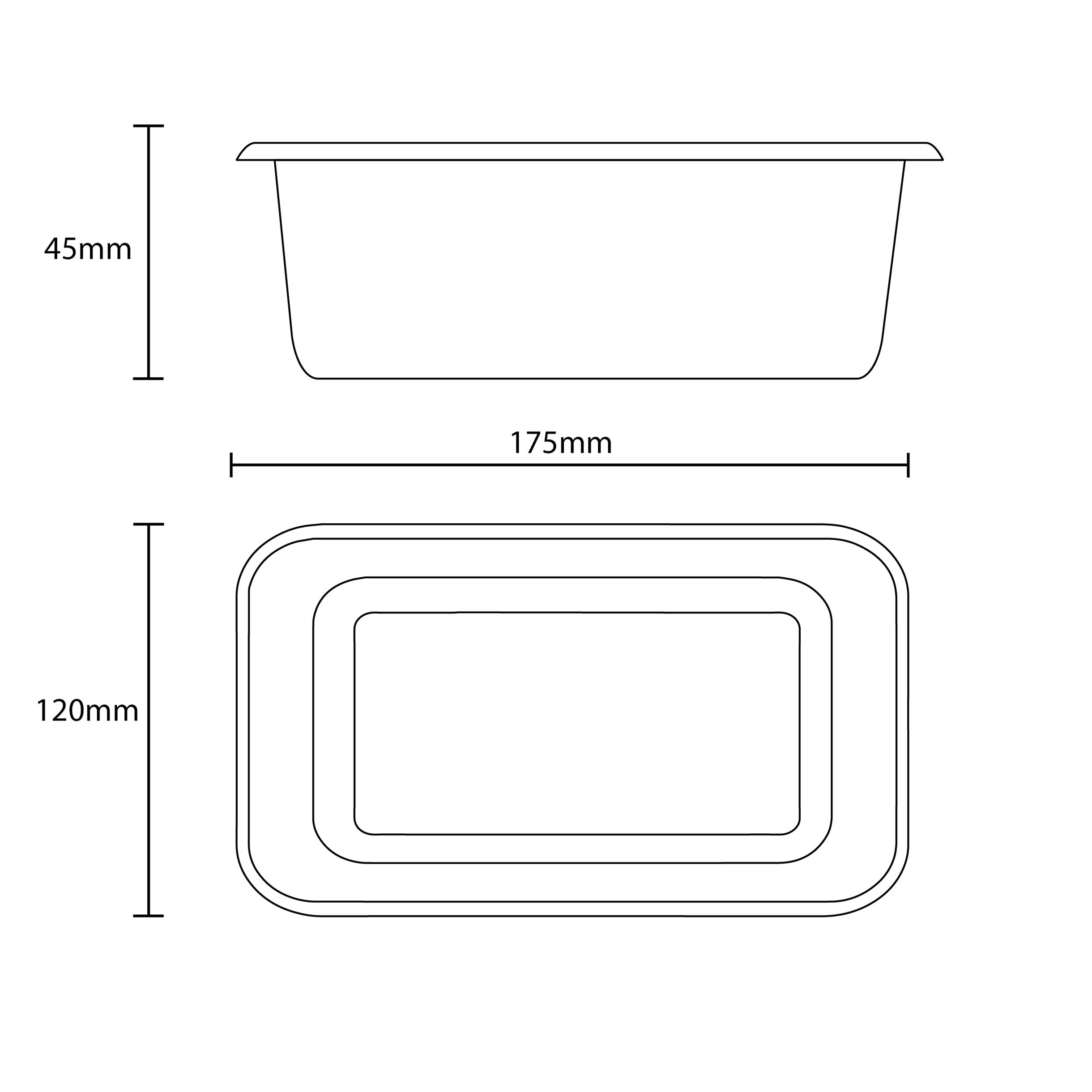 750ml Rectangle PP Container Tub K Series | ECO friendly | Natural Green Packaging