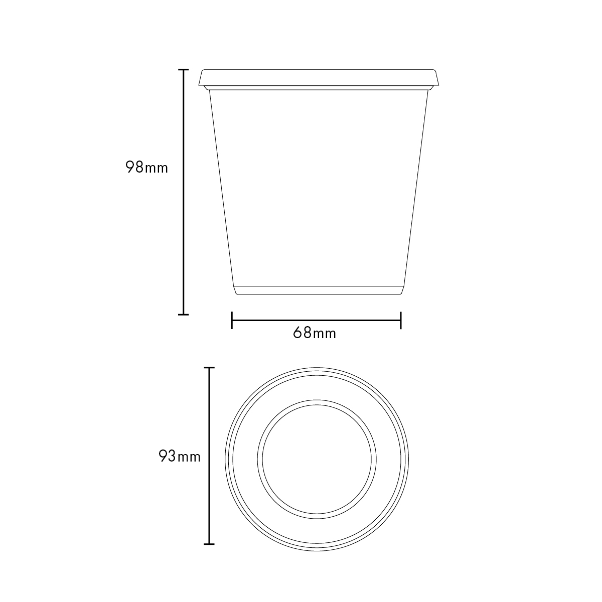 12oz Chip Cup | ECO friendly | Natural Green Packaging