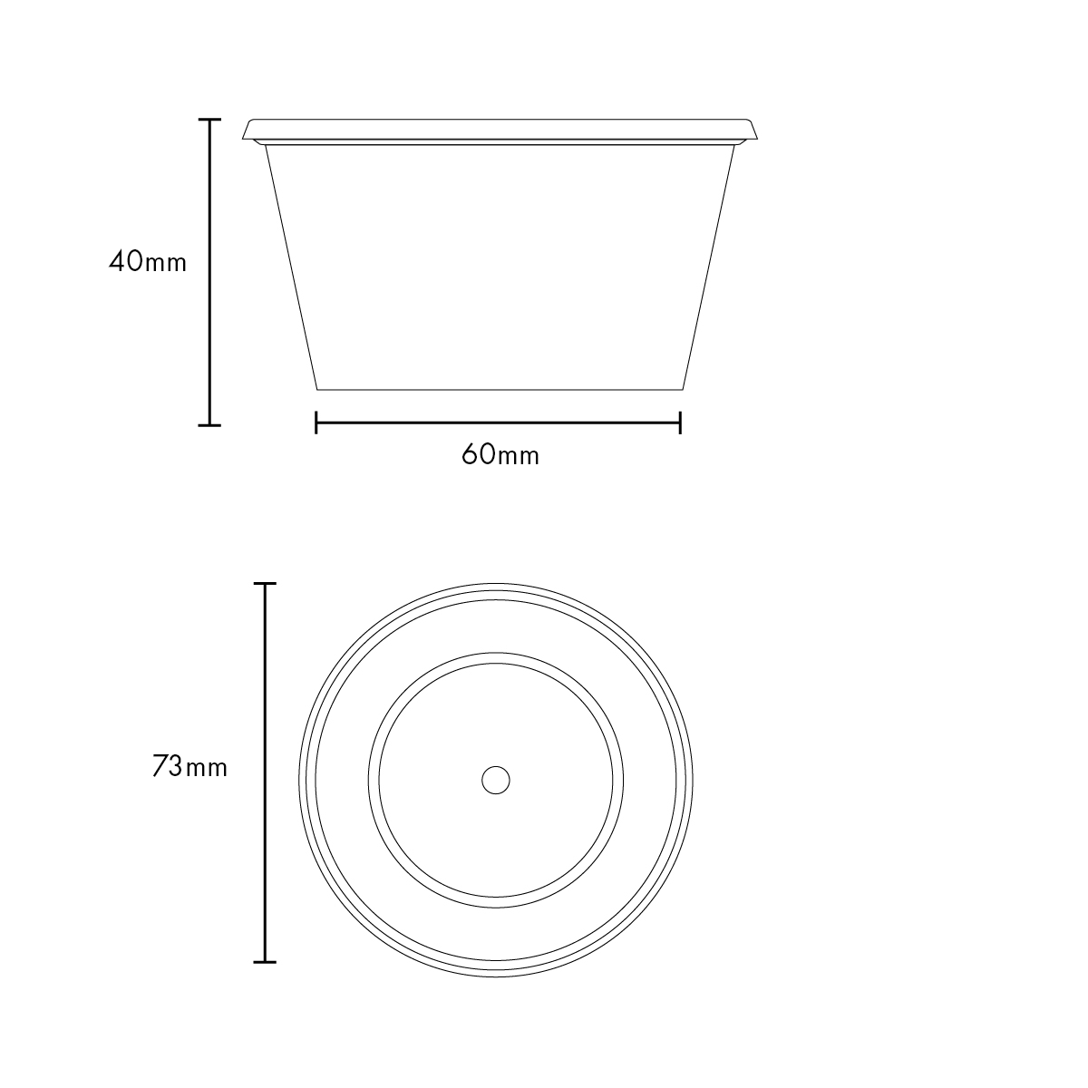 4 oz Paper Sauce Container with PLA Coating Brown | ECO friendly ...
