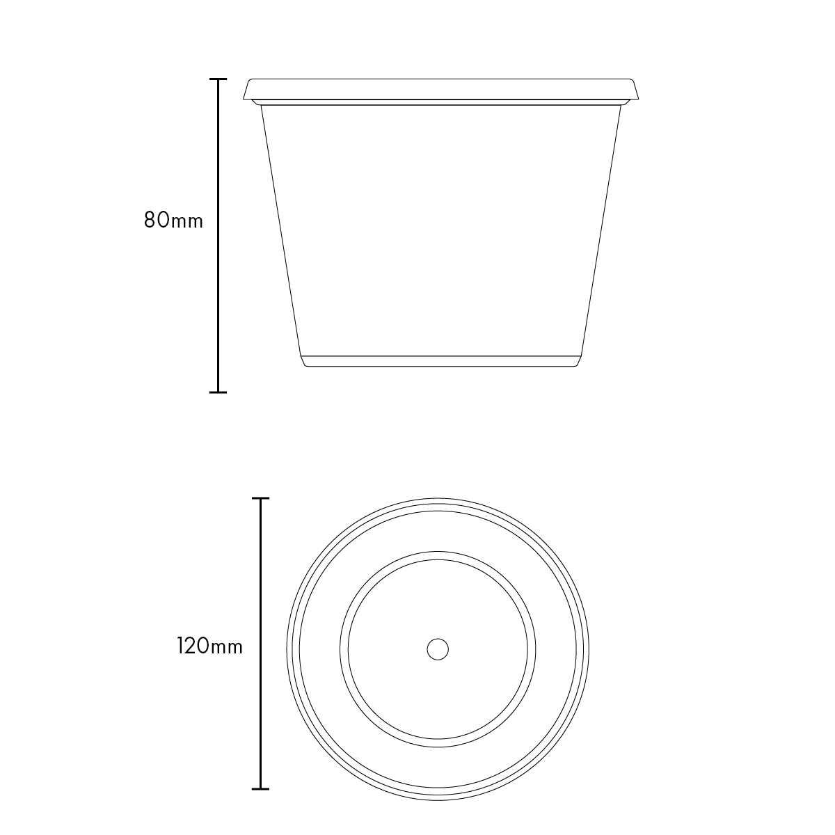 550ml Round PP Container Tub SK Series | ECO friendly | Natural Green ...