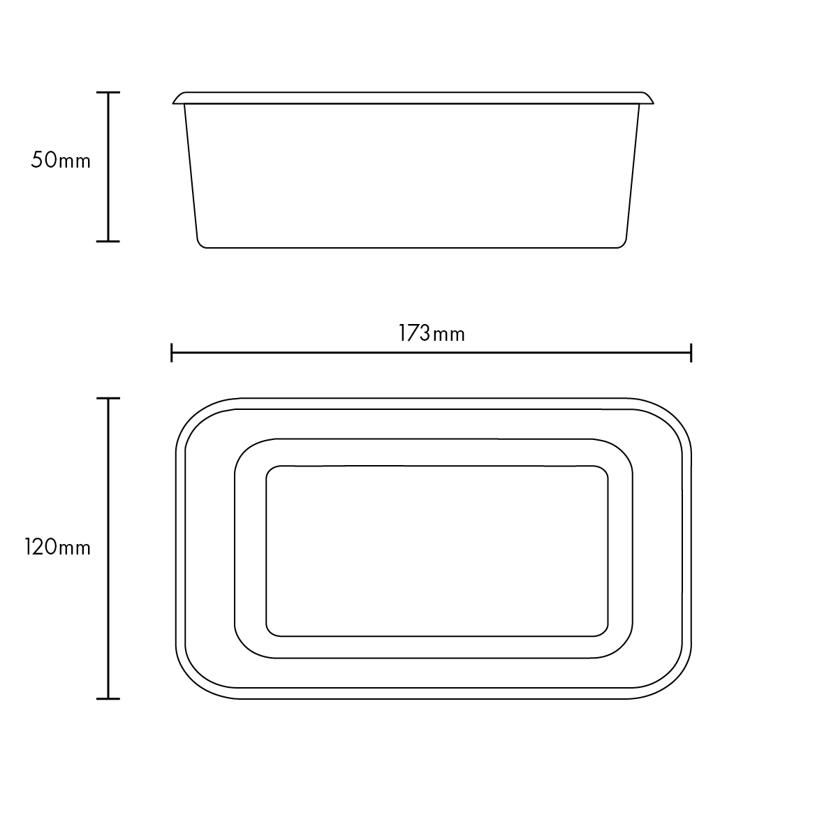 700ml Rectangle PP Container Tub SK Series | ECO friendly | Natural Green Packaging