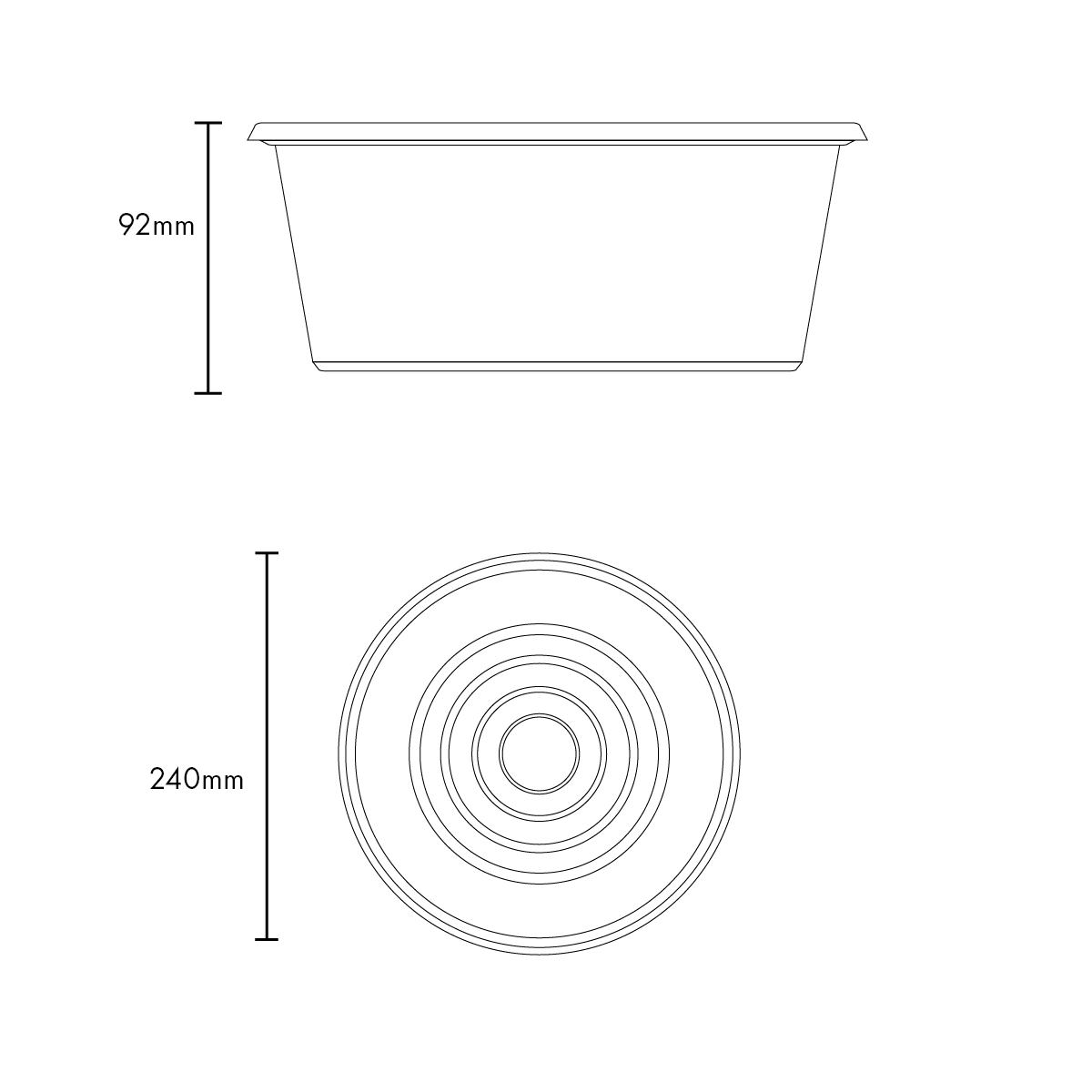 3000ml Round PP Container with Lid | ECO friendly | Natural Green Packaging